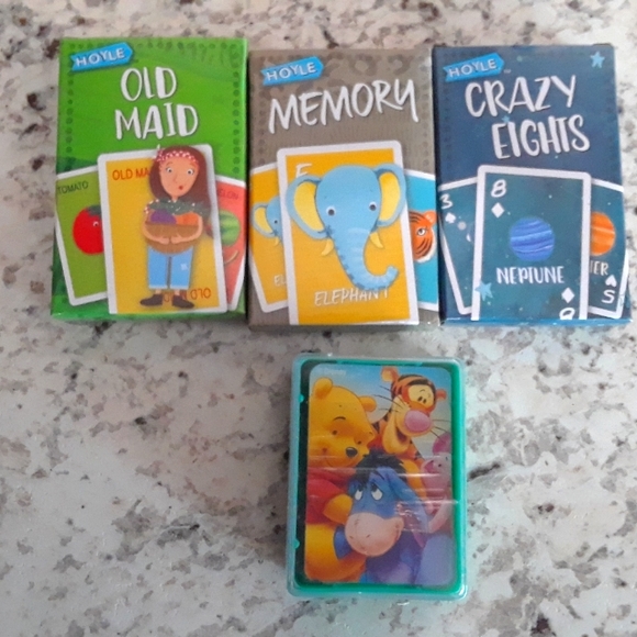 Disney | Toys | Lot Of Kids Card Games Crazy Eights Memory Old Maid And ...